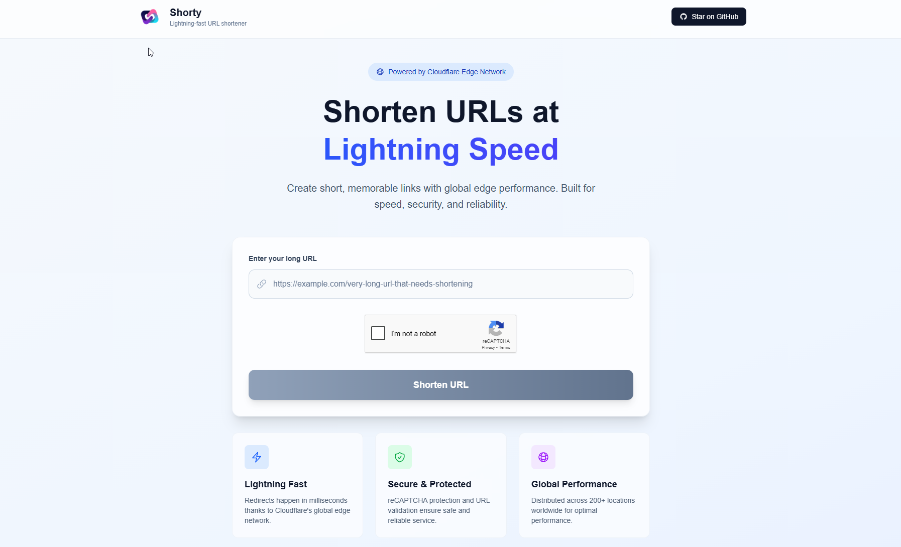 Shorty - Lightning Fast URL Shortener | Open Source Link Shortening Service